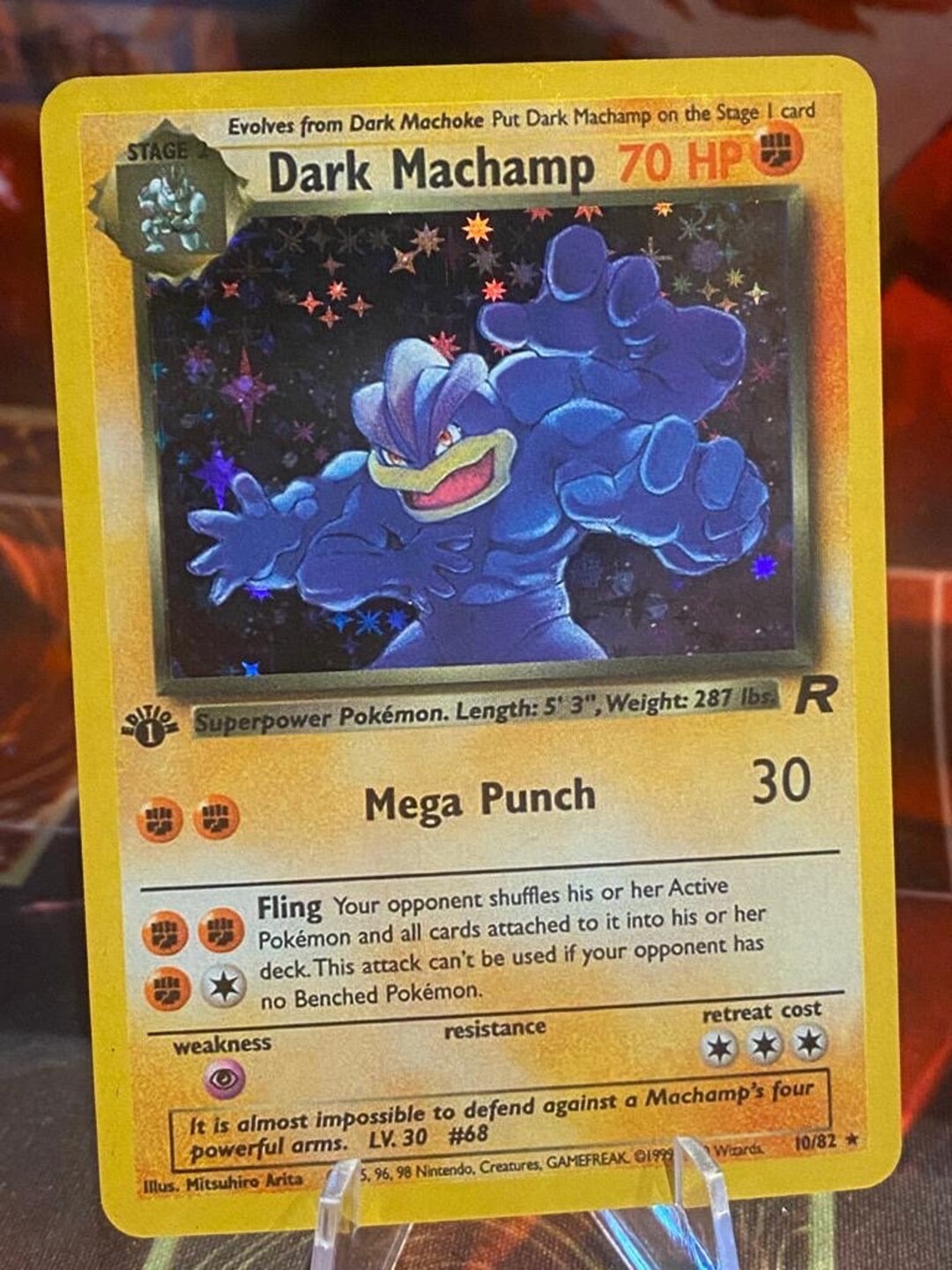 Dark Machamp 27/82 Team Rocket Neo Destiny Jungle Fossil Base Set ...