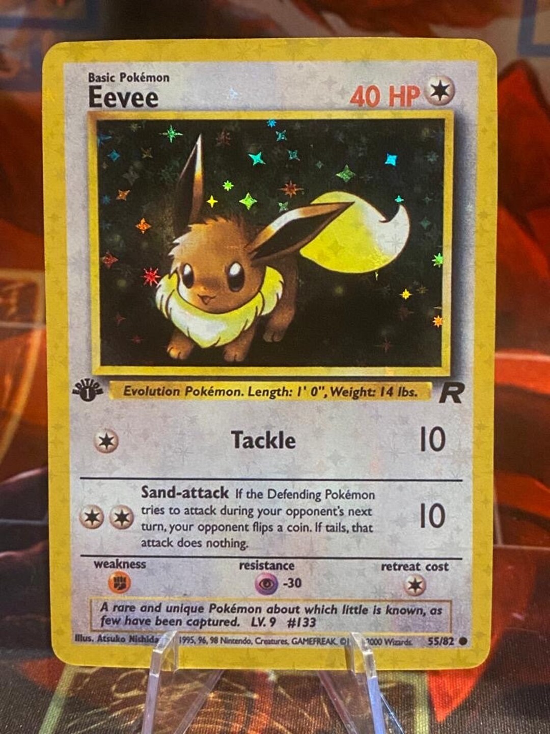 Eevee 55/82 Team Rocket Neo Destiny Jungle Fossil Base Set - Etsy