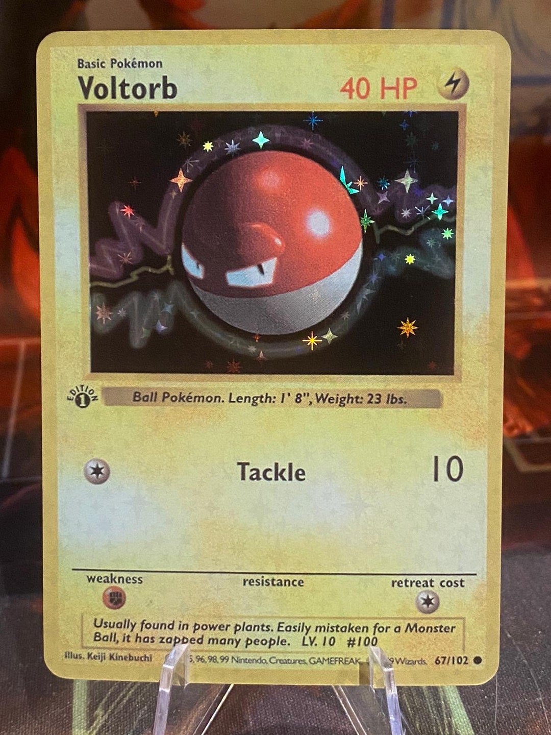 Voltorb 67/102 Jungle Fossil Base Set Pokemon Custom Card - Etsy