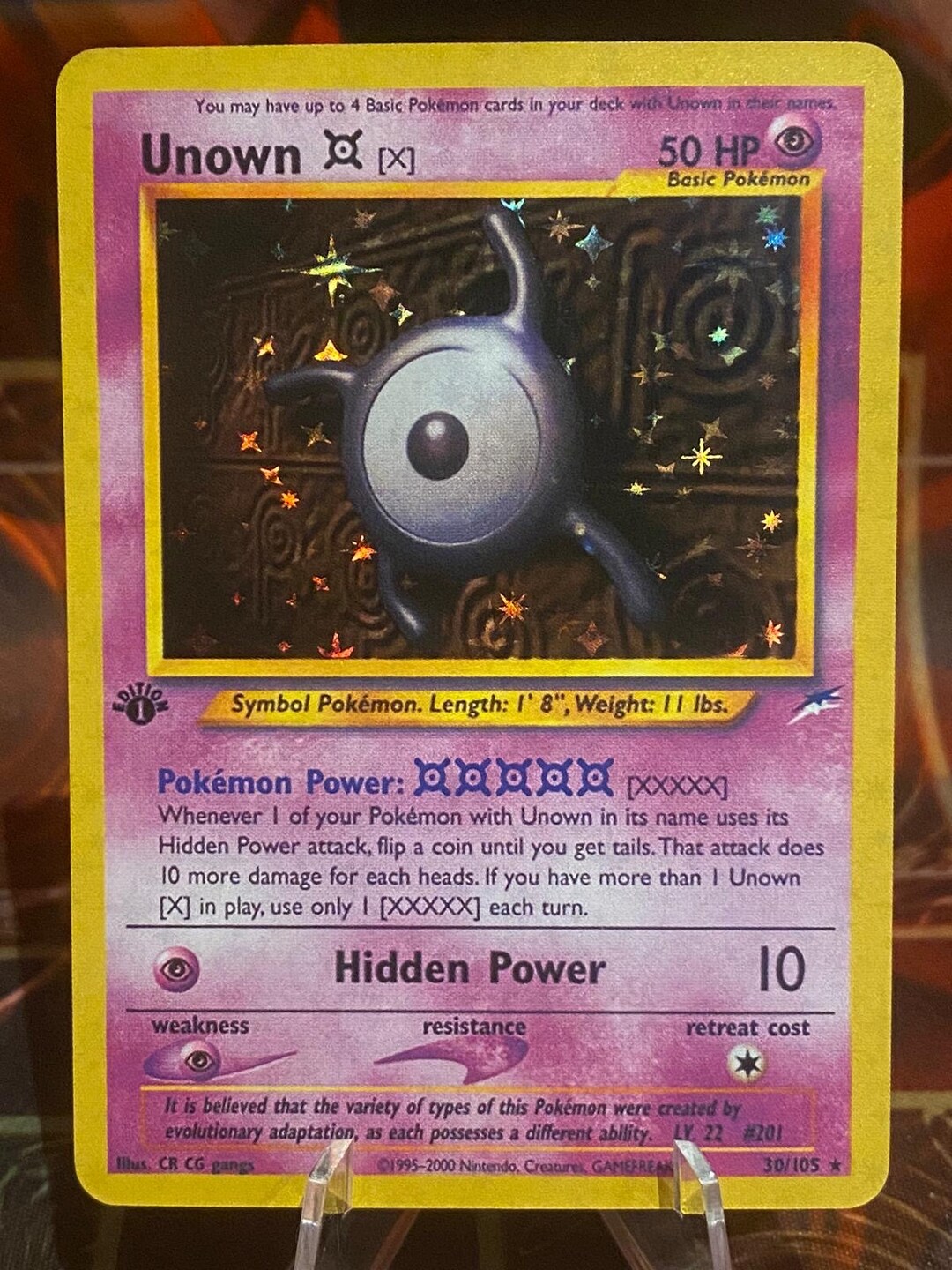 Unown 30/105 Neo Destiny Jungle Fossil Base Set Pokemon Custom - Etsy