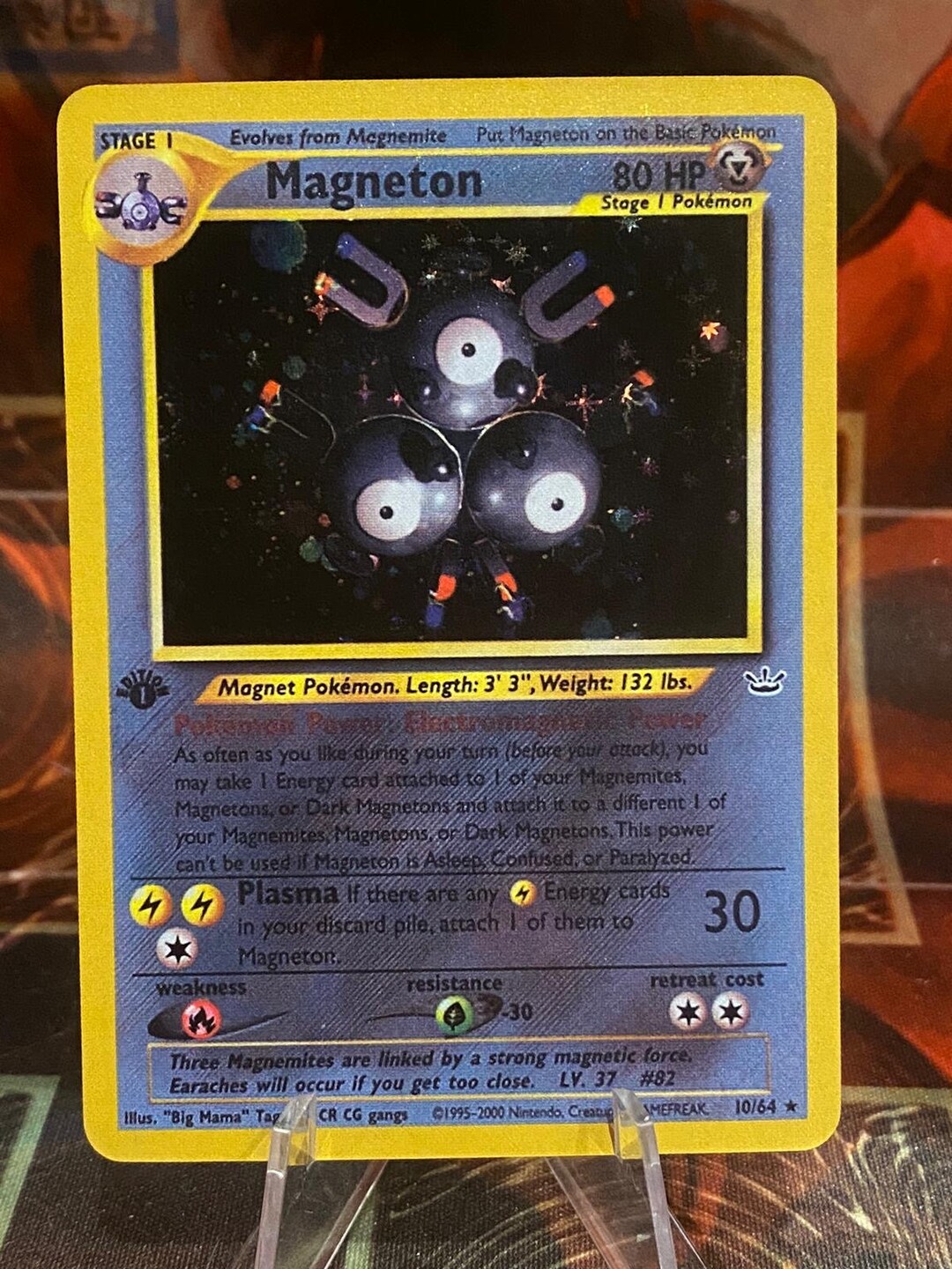 Magneton 10/64 Neo Revelation Team Rocket Neo Destiny Jungle Fossil Base Set Pokemon Custom Card ...