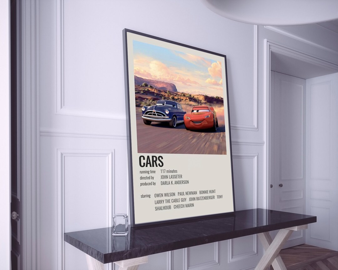 Cars Poster, Lightning Mcqueen Poster, Vintage Movie Cars Poster ...