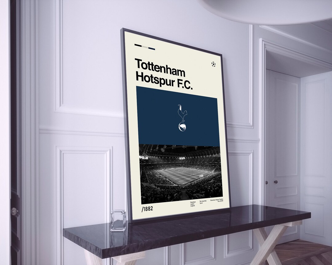 Tottenham Hotspur Poster, White Hart Lane Stadium Poster, Minimalist ...