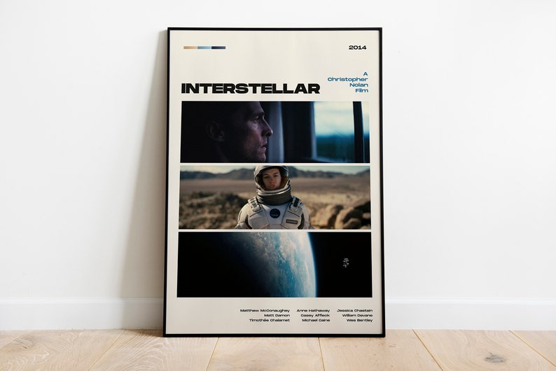Interstellar Movie Poster, Movie Poster, Minimalist Art, Vintage Poster ...