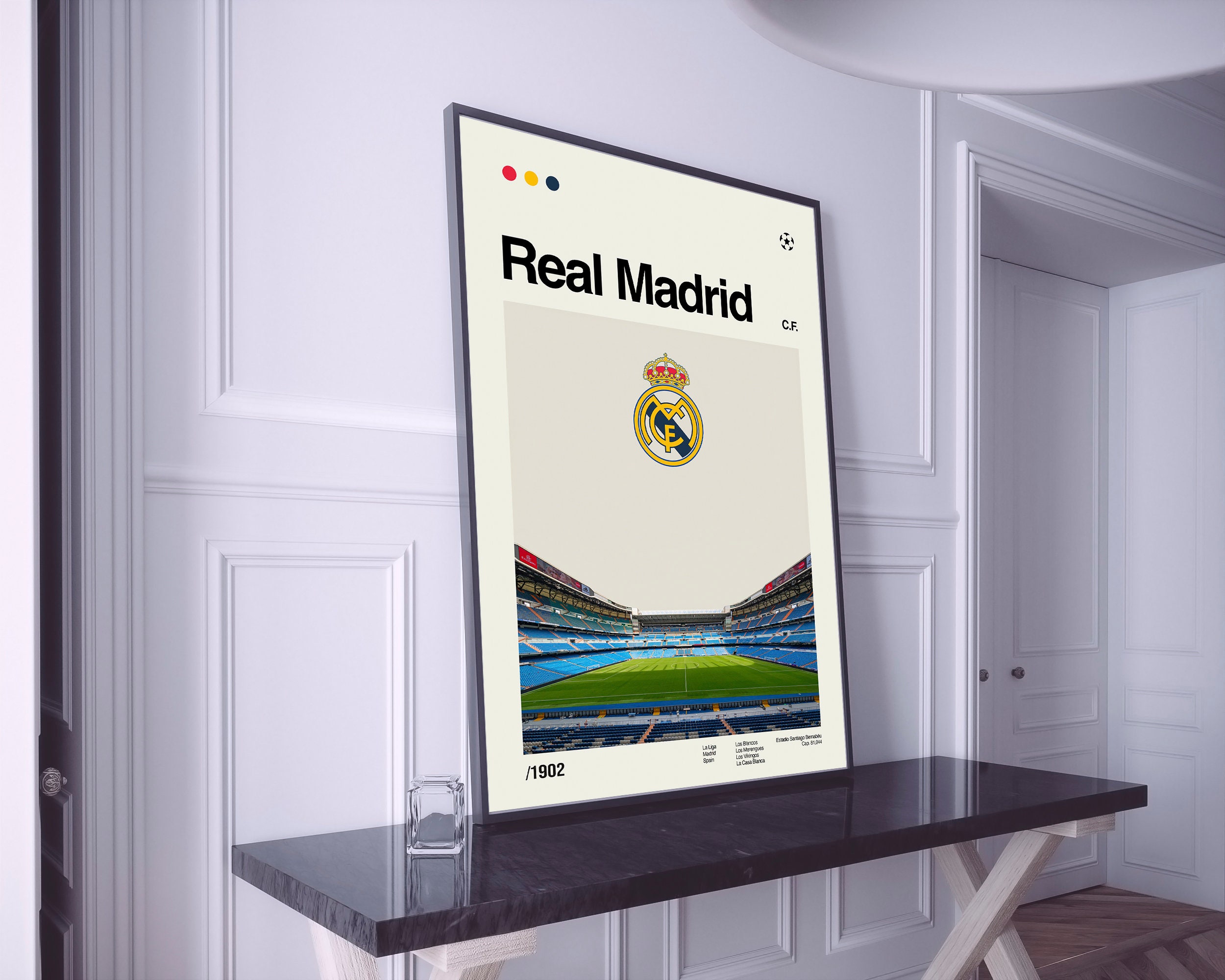 Santiago Bernabéu Stadium Poster, Real Madrid Print, Soccer Fans, La ...