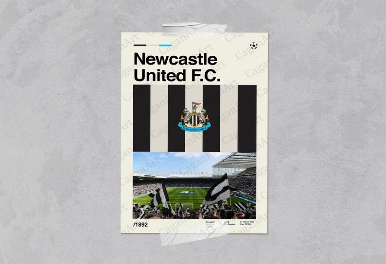 St James Park Stadium Poster, Newcastle United Poster, Soccer Fans ...