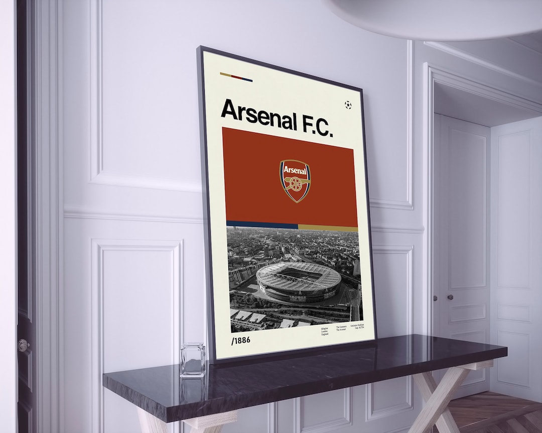 Arsenal Poster, Emirates Stadium Poster, Minimalist Football Wall Art ...