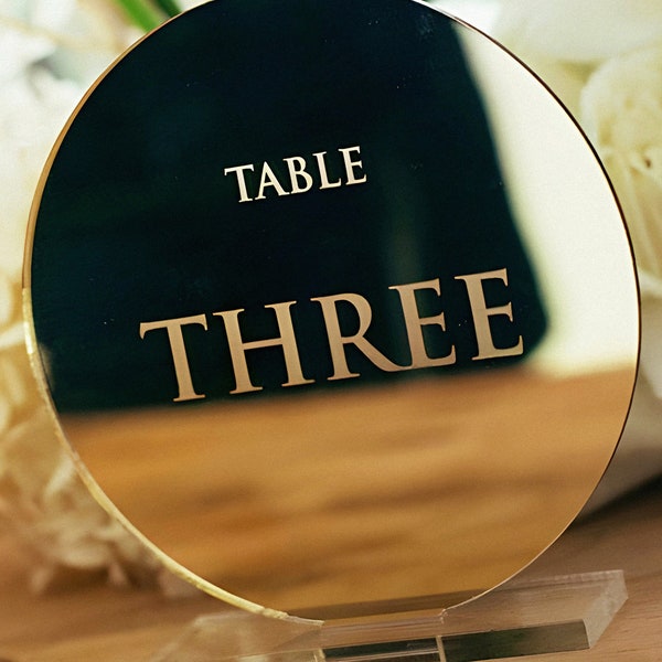 Gold Table Number - Etsy