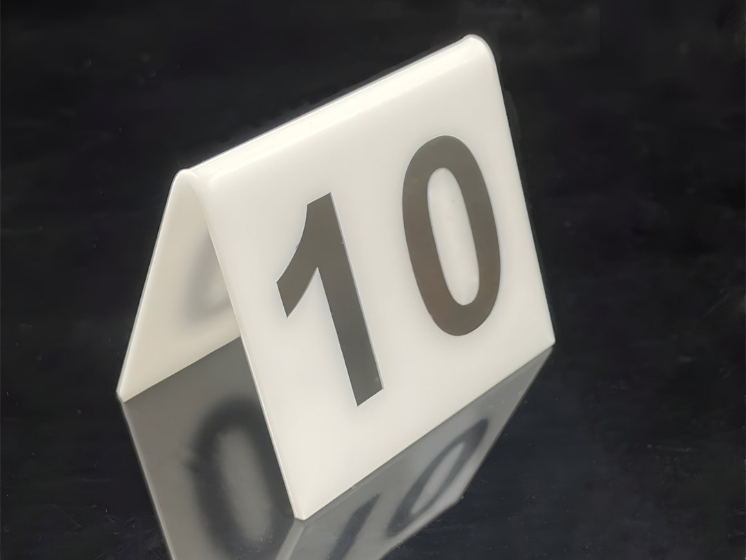White Table Numbers Table Number Acrylic Reception Numbers - Etsy