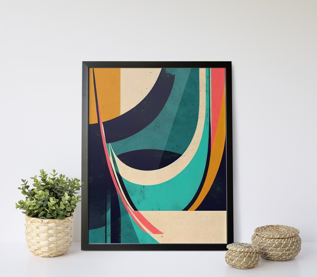 Abstract Geometric Art Print, Printable Wall Art, Gift Idea, Fine Art ...