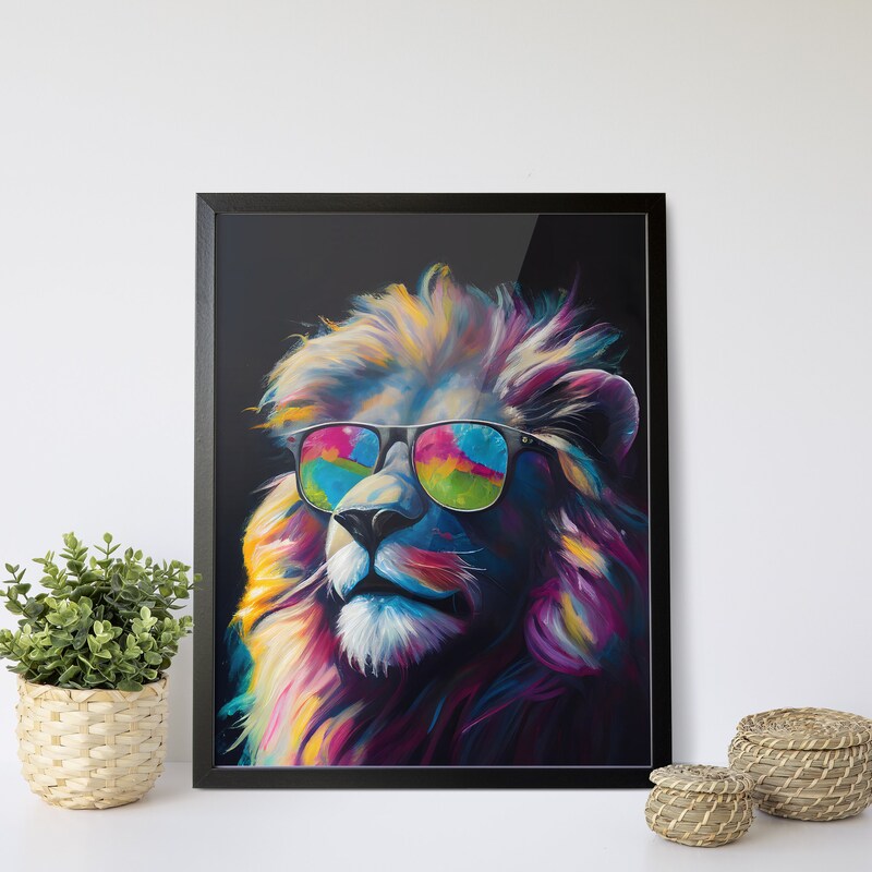 Abstract Lion Art - Etsy
