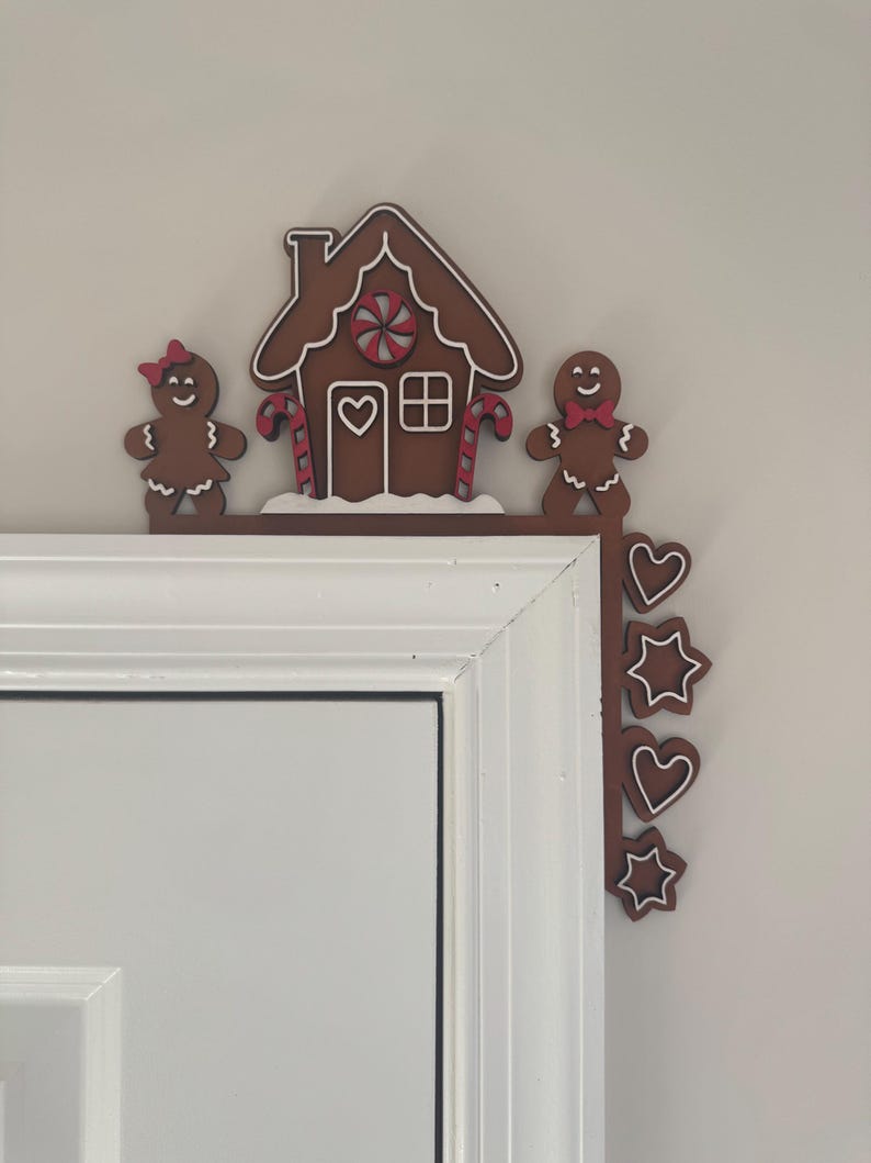 Gingerbread House Door Hanger | Christmas Door Topper Décor | Rustic ...