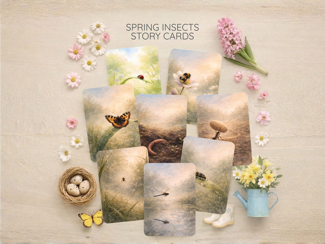 Spring Insects Story Cards for Kids | Printable Nature Storytelling ...