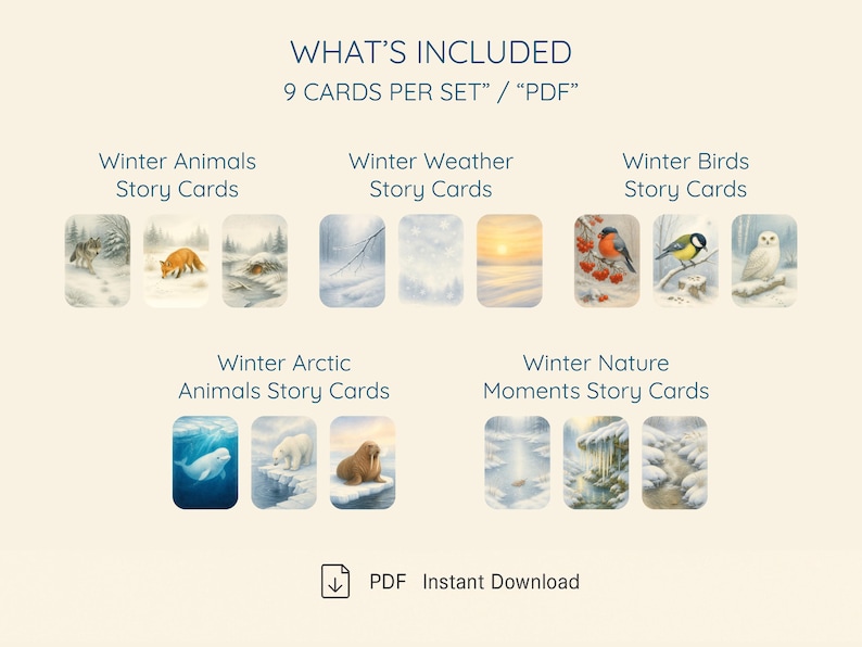 Complete Winter Story Cards Bundle | Preschool Nature Storytelling ...