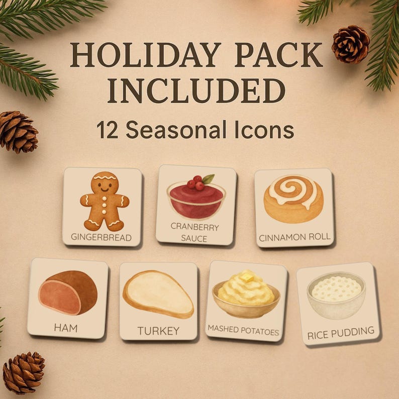 Meal Choice Board for Kids – Visual Food Communication Tool for Autism ...