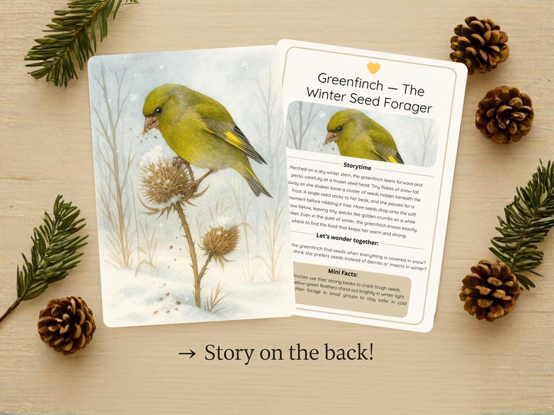 Winter Birds Story Cards – Printable Nature Learning Cards for Kids ...