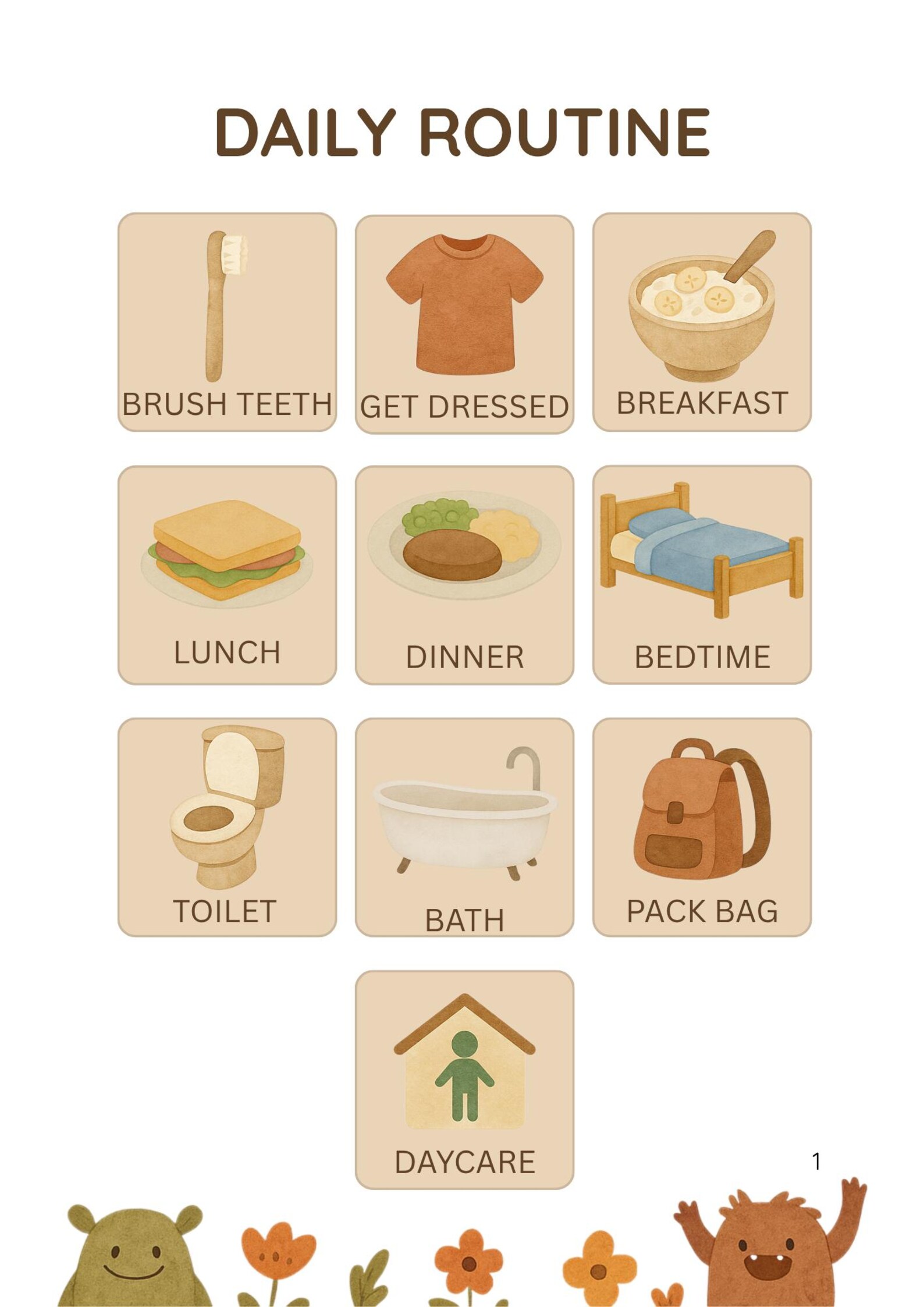 Calm Transition Board – First Then Visual Schedule Printable for Kids ...