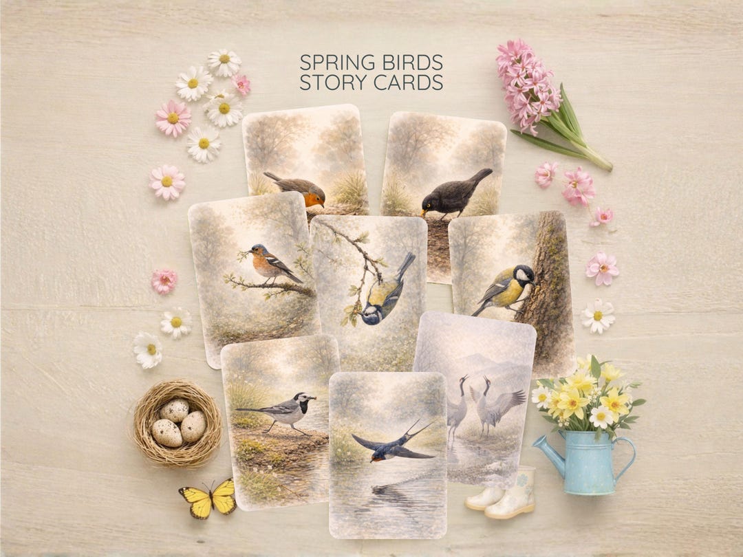 Spring Birds Story Cards for Kids | Printable Nature Storytelling Cards ...