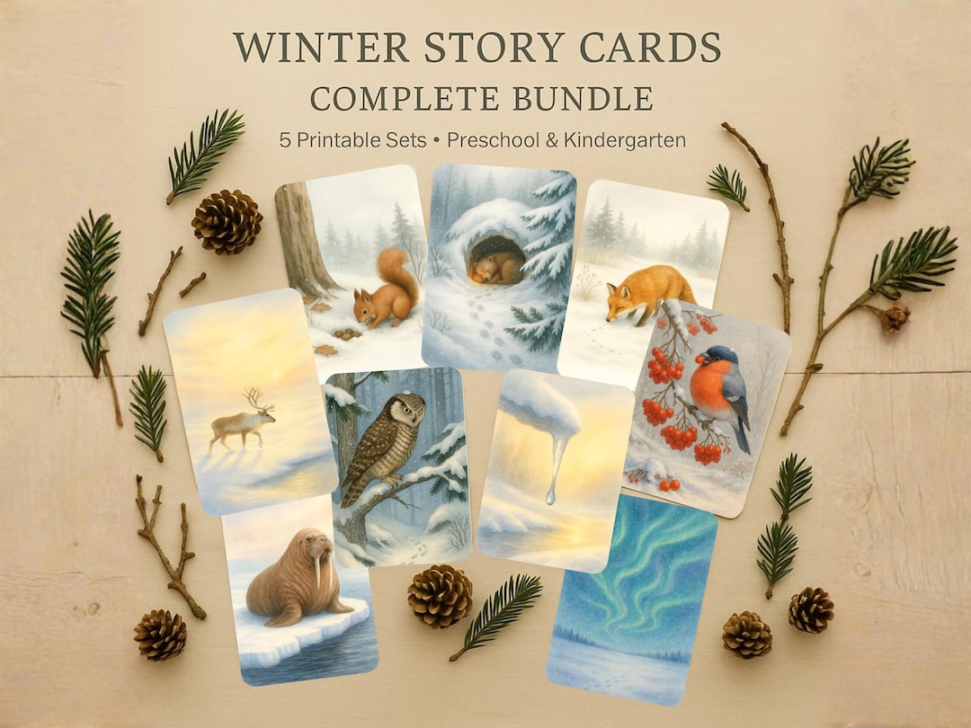 Complete Winter Story Cards Bundle | Preschool Nature Storytelling ...