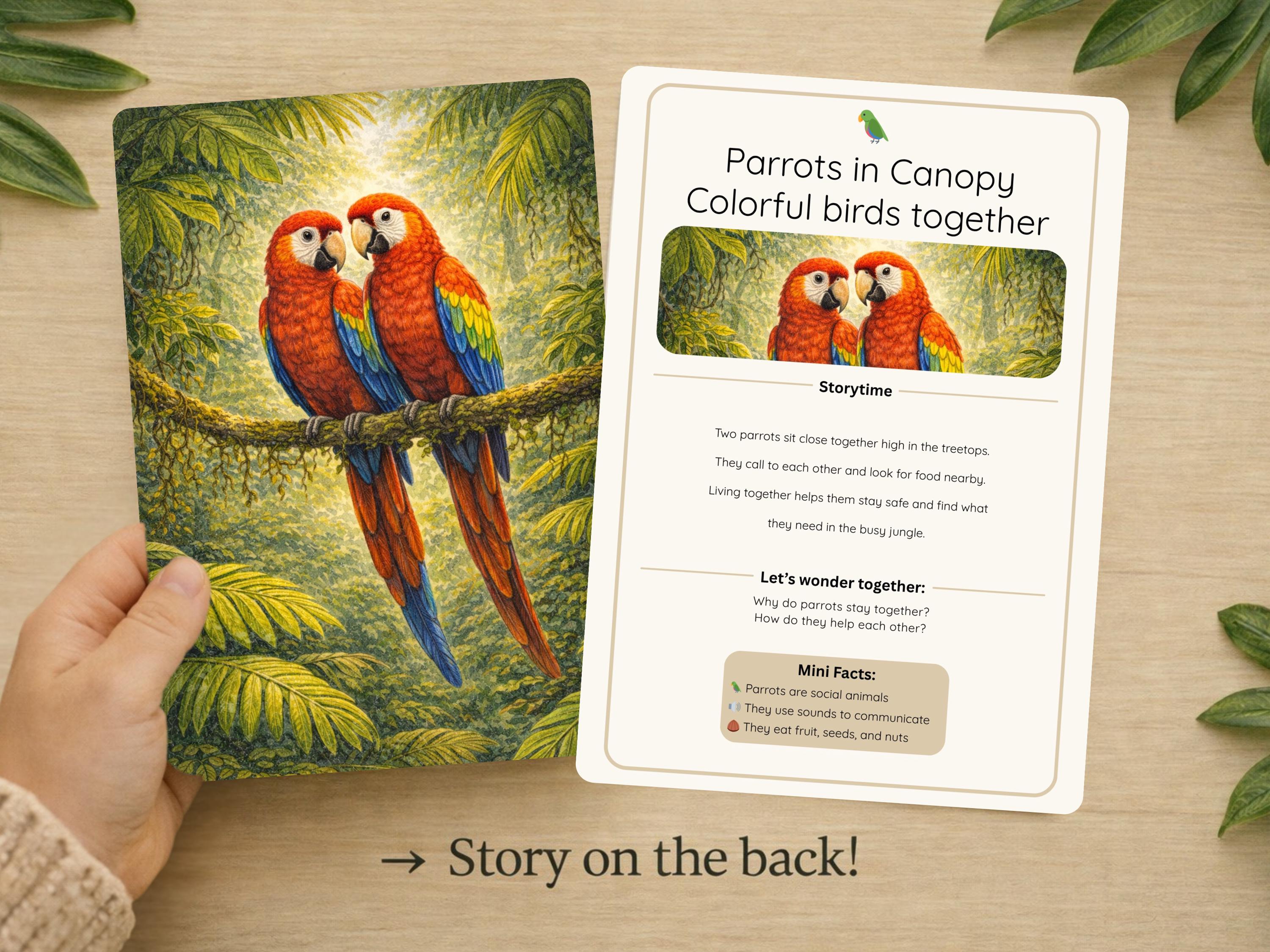 Jungle Life Story Cards for Kids | Printable Preschool Montessori ...