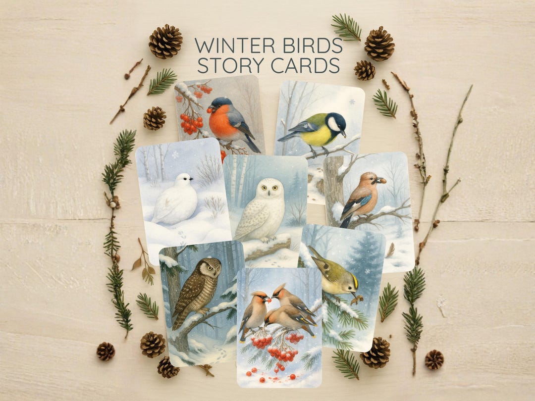 Winter Birds Story Cards – Printable Nature Learning Cards for Kids ...