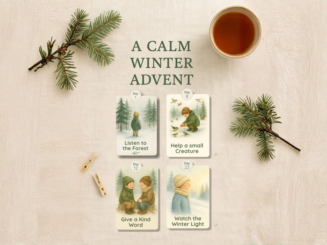 A Calm Winter Advent Calendar for Kids | Printable Nature Advent Cards ...