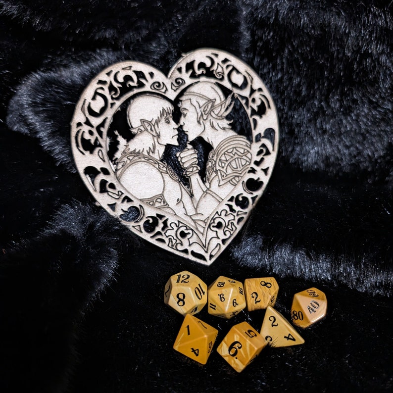 Elf Romance Laser Cut SVG Files TTRPG Romance Valentine's Day Decor - Etsy