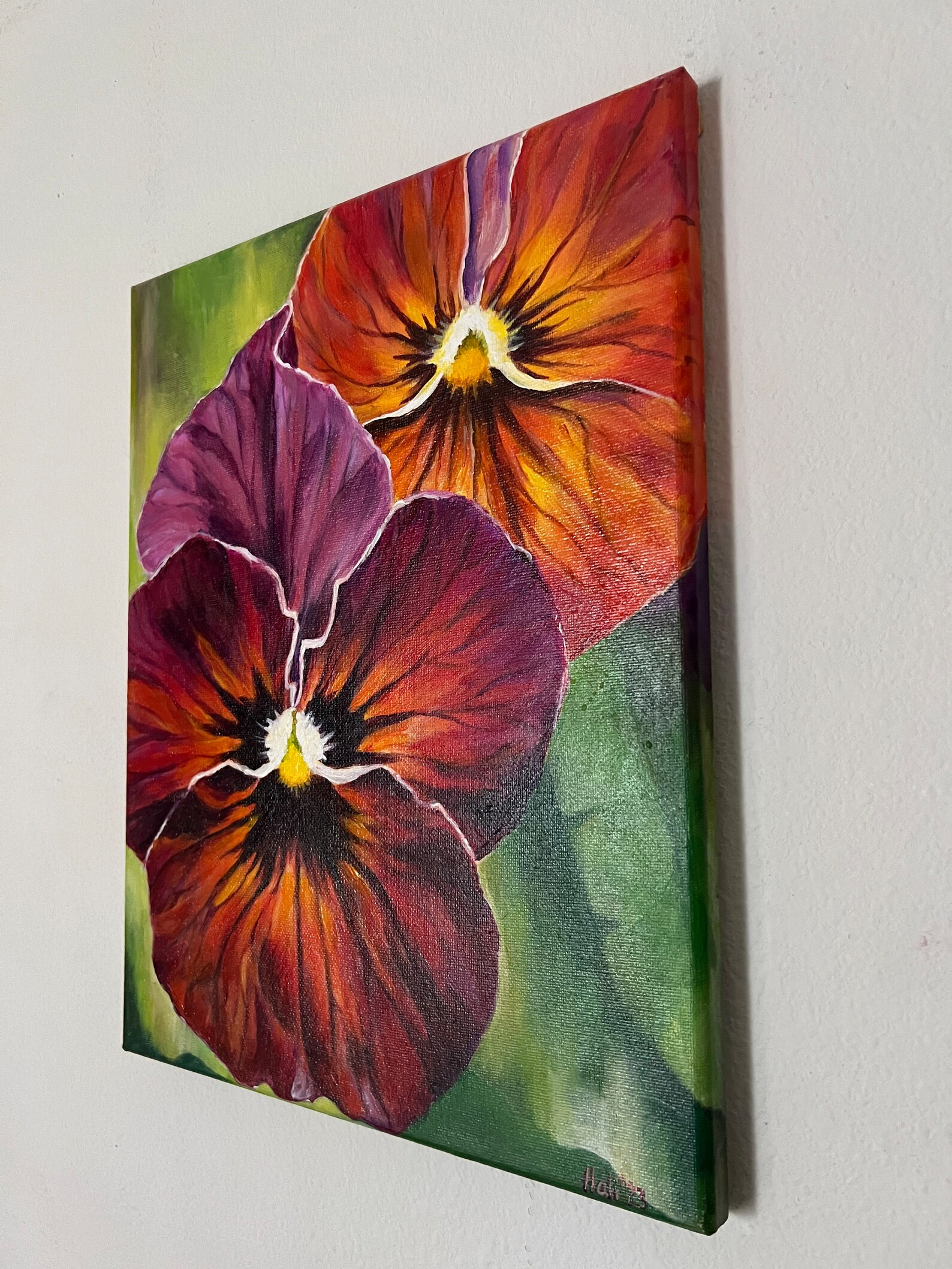 Pansy Wall Decor Art Wall Art Decor Amazing Flower Gift Acrylic Floral ...