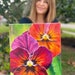 Pansy Wall Decor Art Wall Art Decor Amazing Flower Gift Acrylic Floral ...