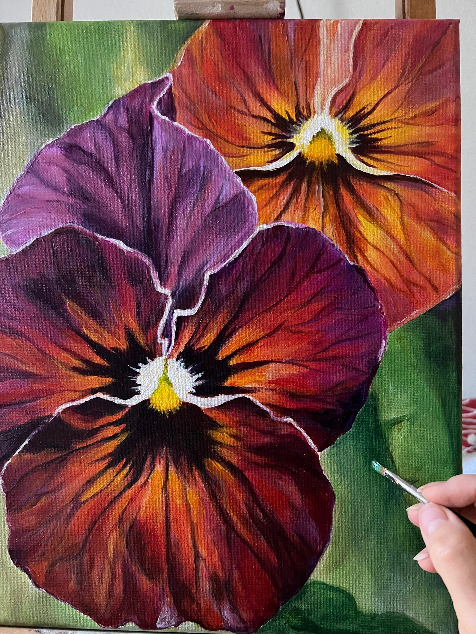 Pansy Wall Decor Art Wall Art Decor Amazing Flower Gift Acrylic Floral ...