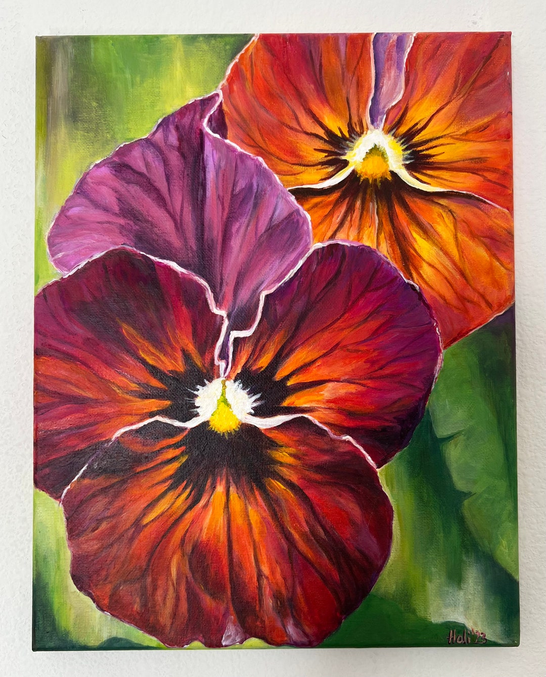 Pansy Wall Decor Art Wall Art Decor Amazing Flower Gift Acrylic Floral ...