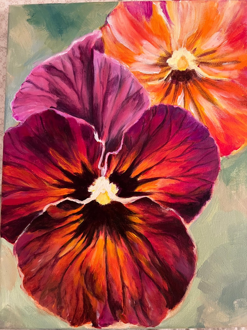 Pansy Wall Decor Art Wall Art Decor Amazing Flower Gift Acrylic Floral ...