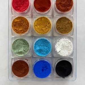 ICONOGRAPHY PIGMENT SET of 12, Beginners Set of 5 Gram Historic Dry ...