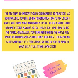 COLOR MIXING Modern Art Lesson Plans for Art Class, Homeschool or ...