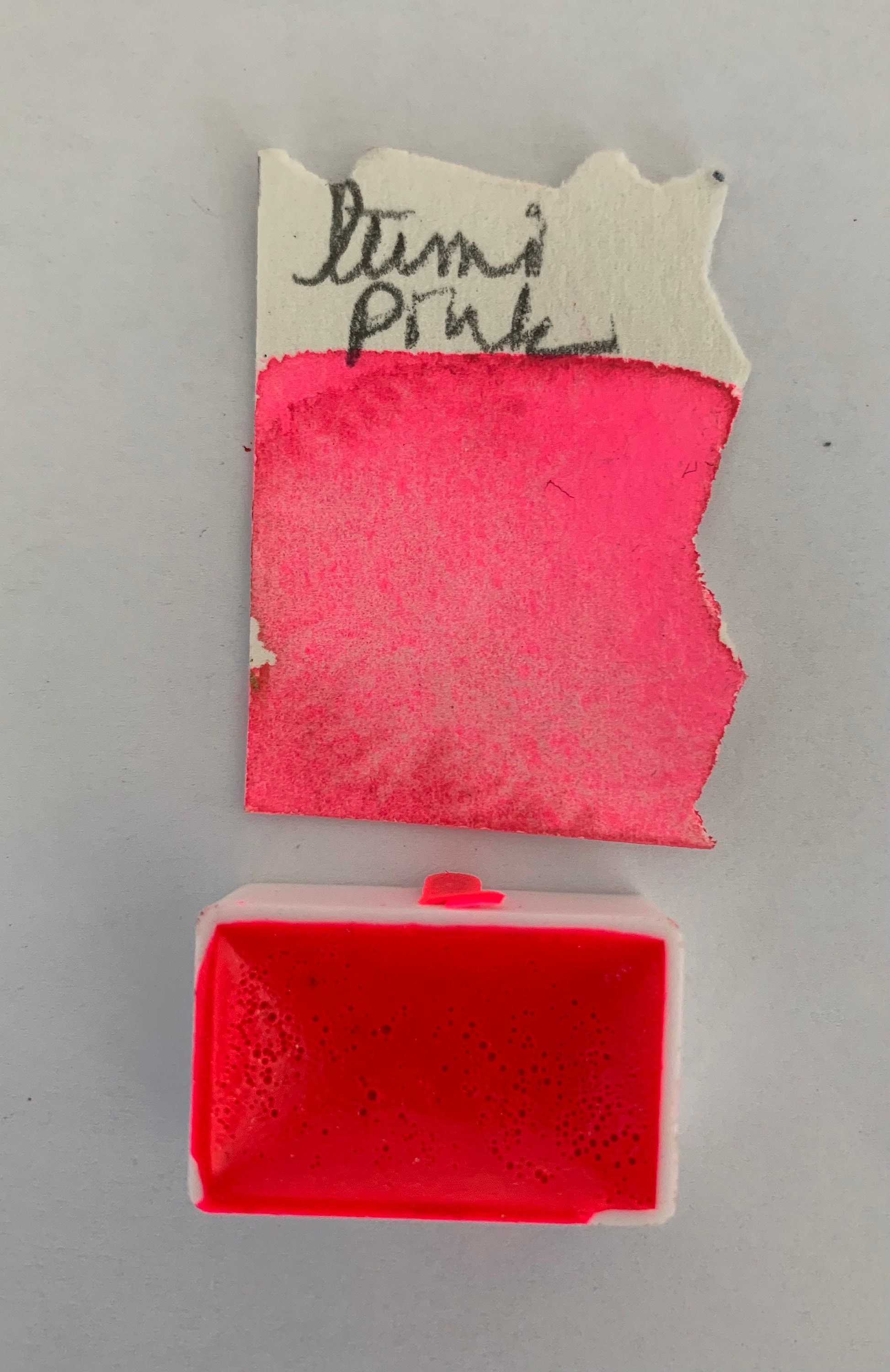 LUMI PINK Neon Artisan Handmade Handground Watercolor Full Pan With ...