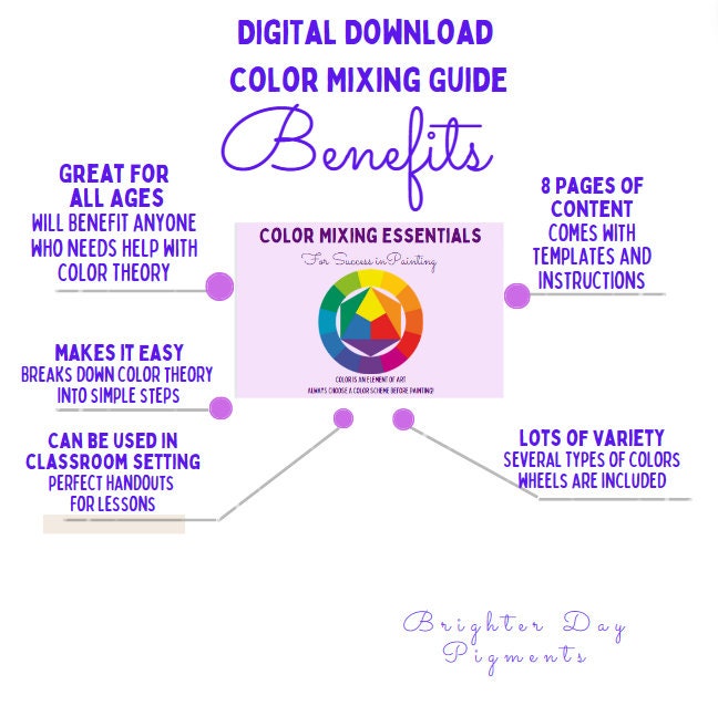 COLOR MIXING Guide Digital Download PDF for Lesson Planning, Art ...