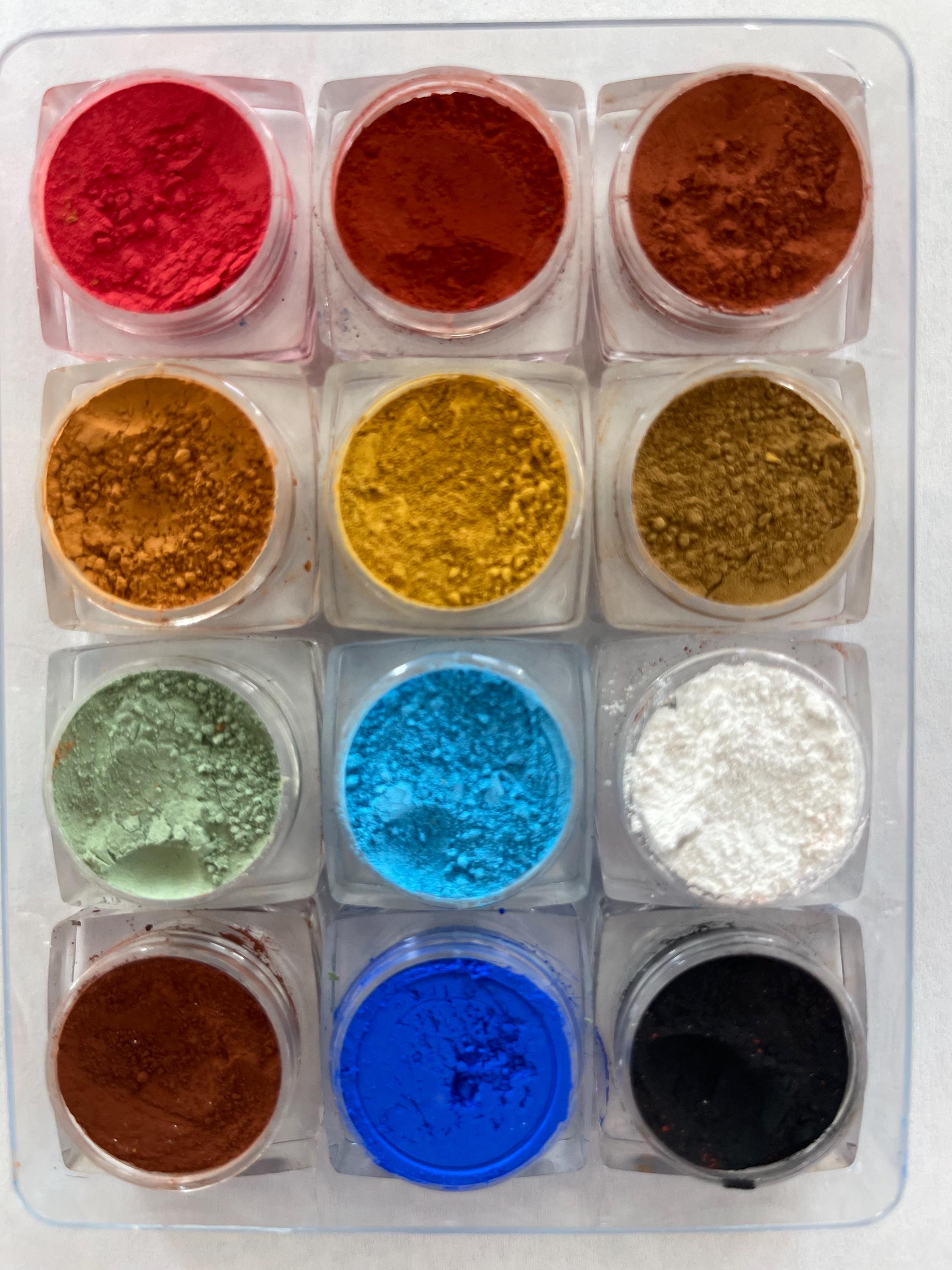 ICONOGRAPHY CUSTOM SET of 12 Pigments in 5 Gram Jars, Historic Dry ...