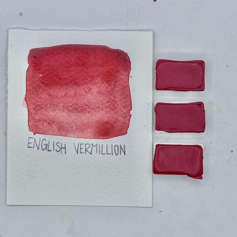 Vermillion Watercolour - Etsy