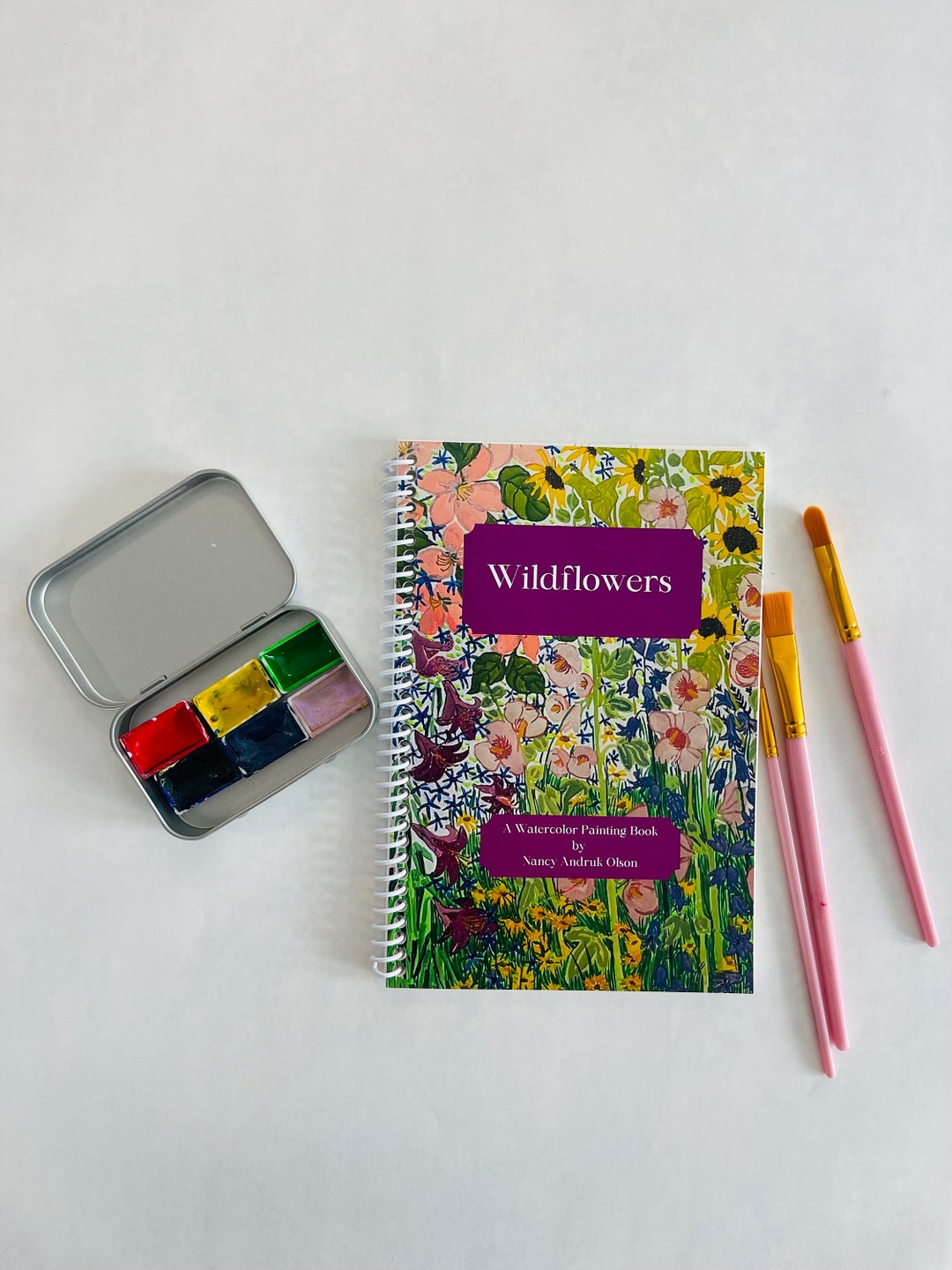 WATERCOLOR COLORING BOOK Painting Pages for Artists Learn to Paint on ...