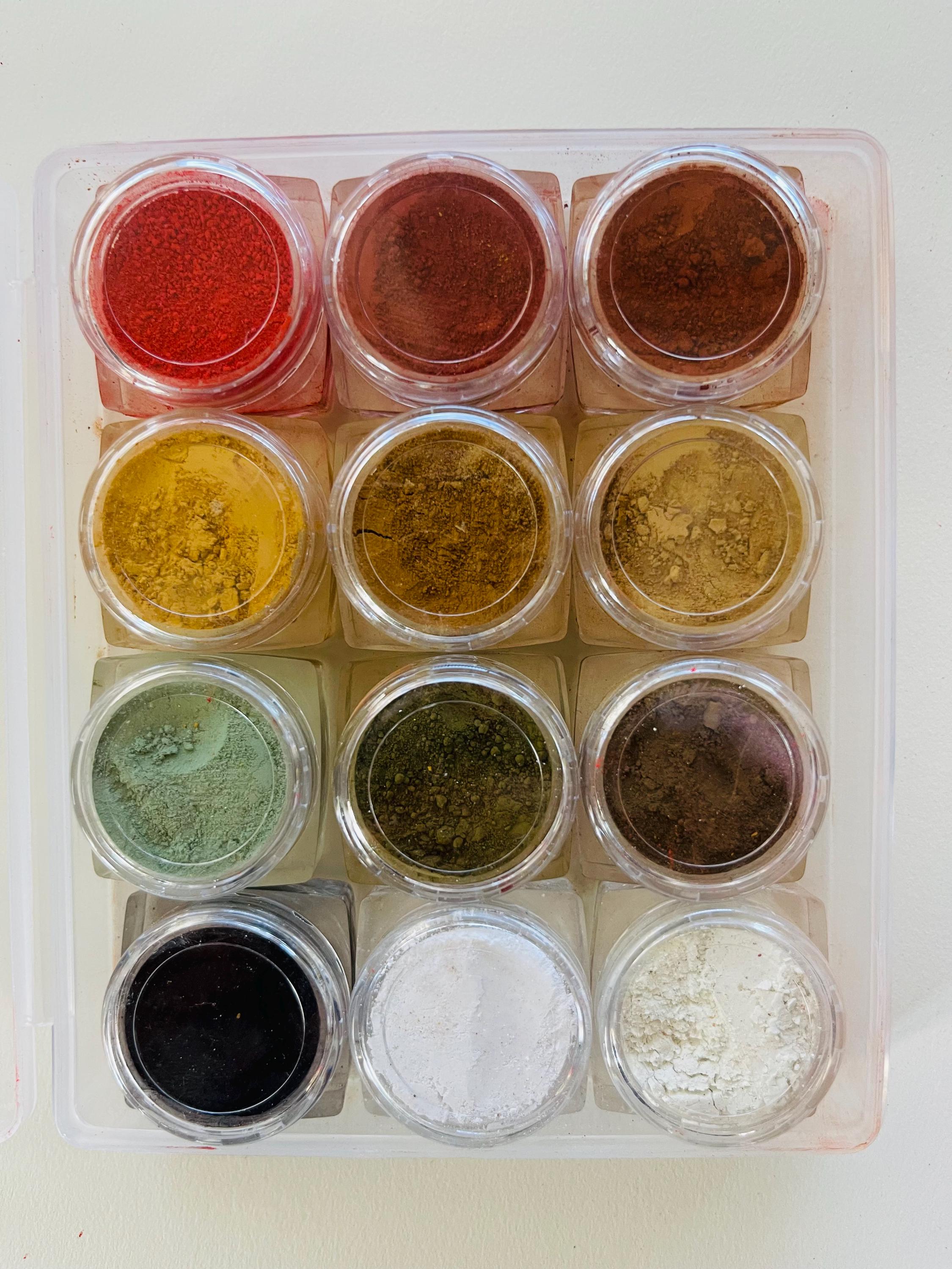 ICONOGRAPHY PIGMENT SET of 12, Beginners Set of 5 Gram Historic Dry ...