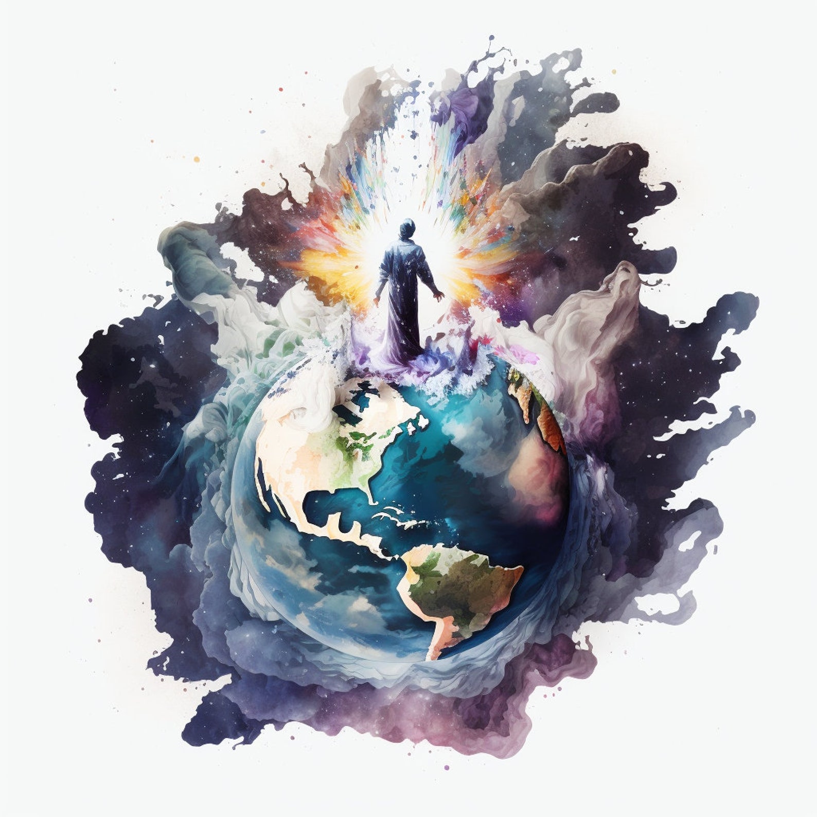 Moment of Creation Christian Art, Bible Verse Wall Art, Jesus Art ...