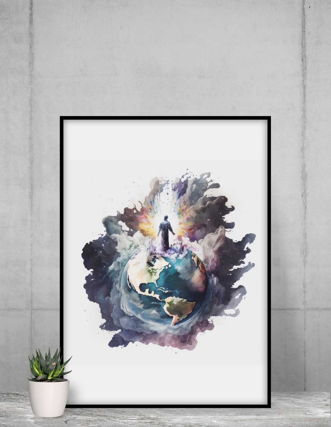 Moment of Creation Christian Art, Bible Verse Wall Art, Jesus Art ...