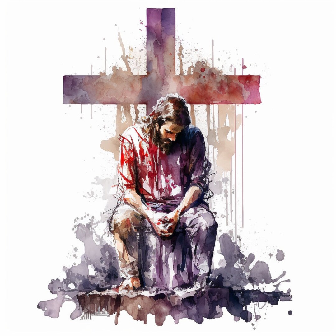 Christs Prayer Christian Art, Bible Verse Wall Art, Jesus Art ...