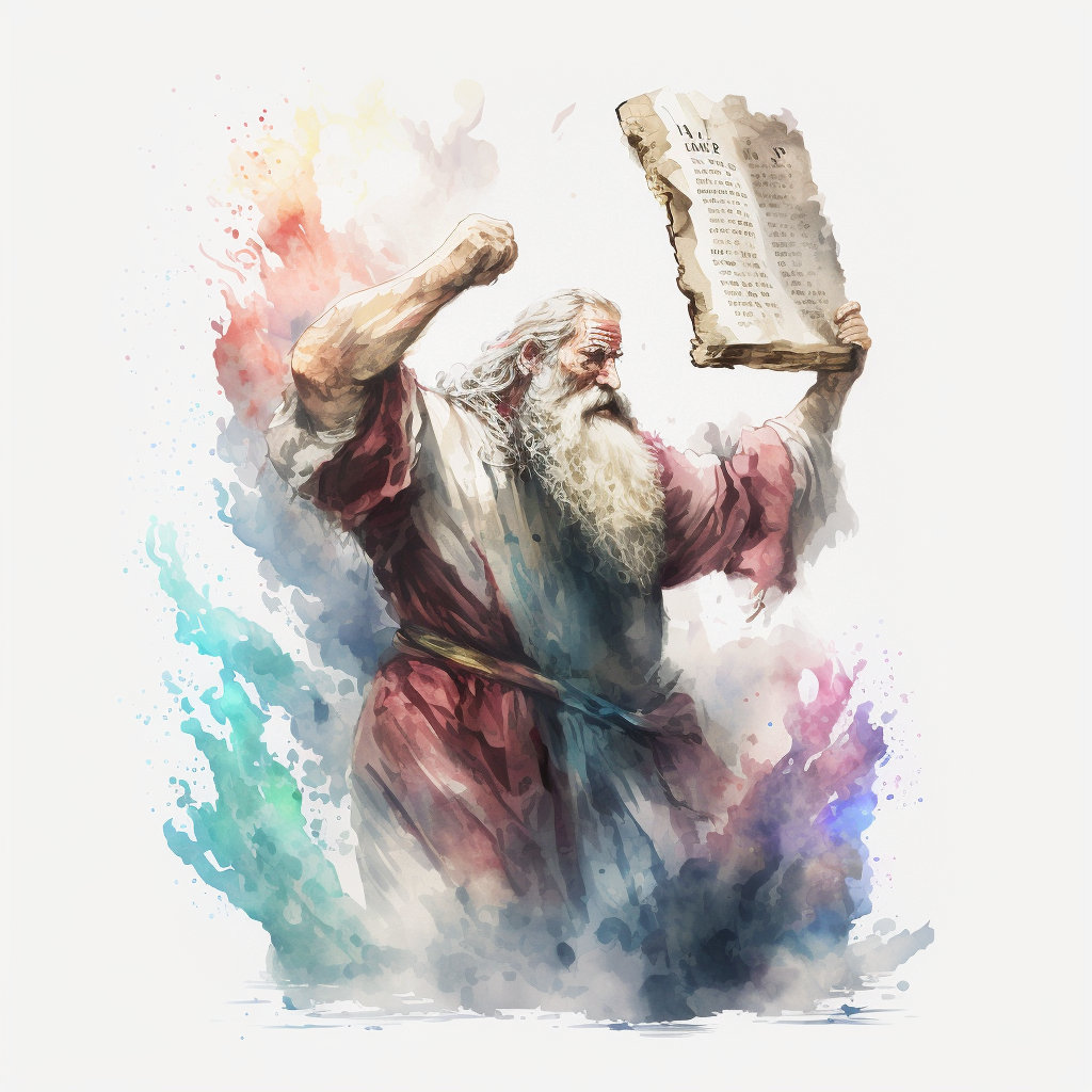 Moses & the Ten Commandments Christian Art, Bible Verse Wall Art, Jesus ...