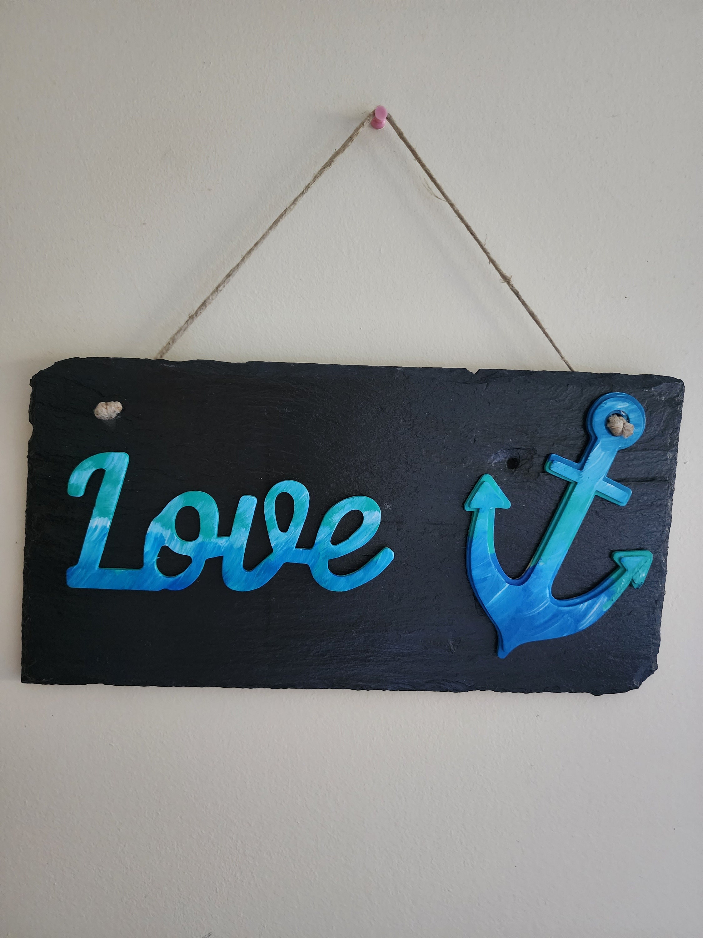 Slate Shingles & Wood Hand Painted Signs Beach Camping Hunting Funny ...