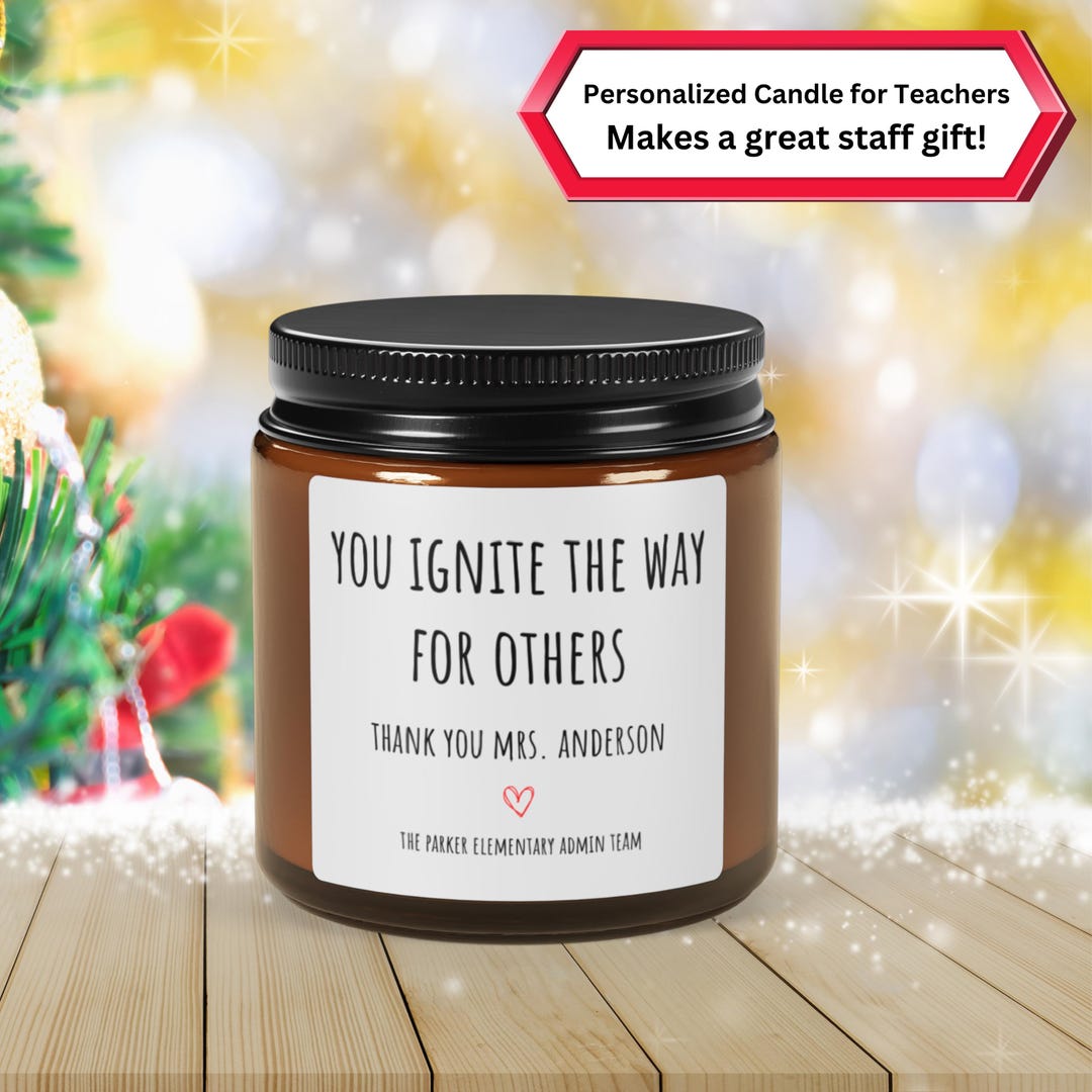 Personalized Teacher Soy Candle, Staff Appreciation Gift, 4oz - Etsy