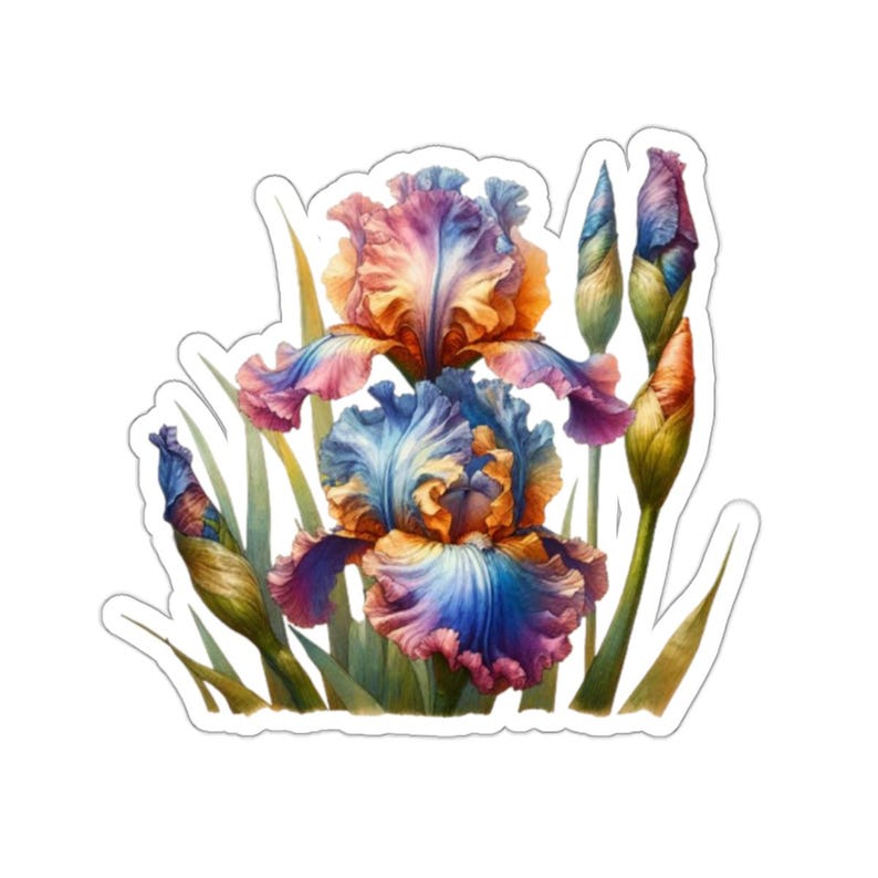 Birth Flower Sticker, Vinyl Decal Laptop Decor, Planner Stickers, Birth ...