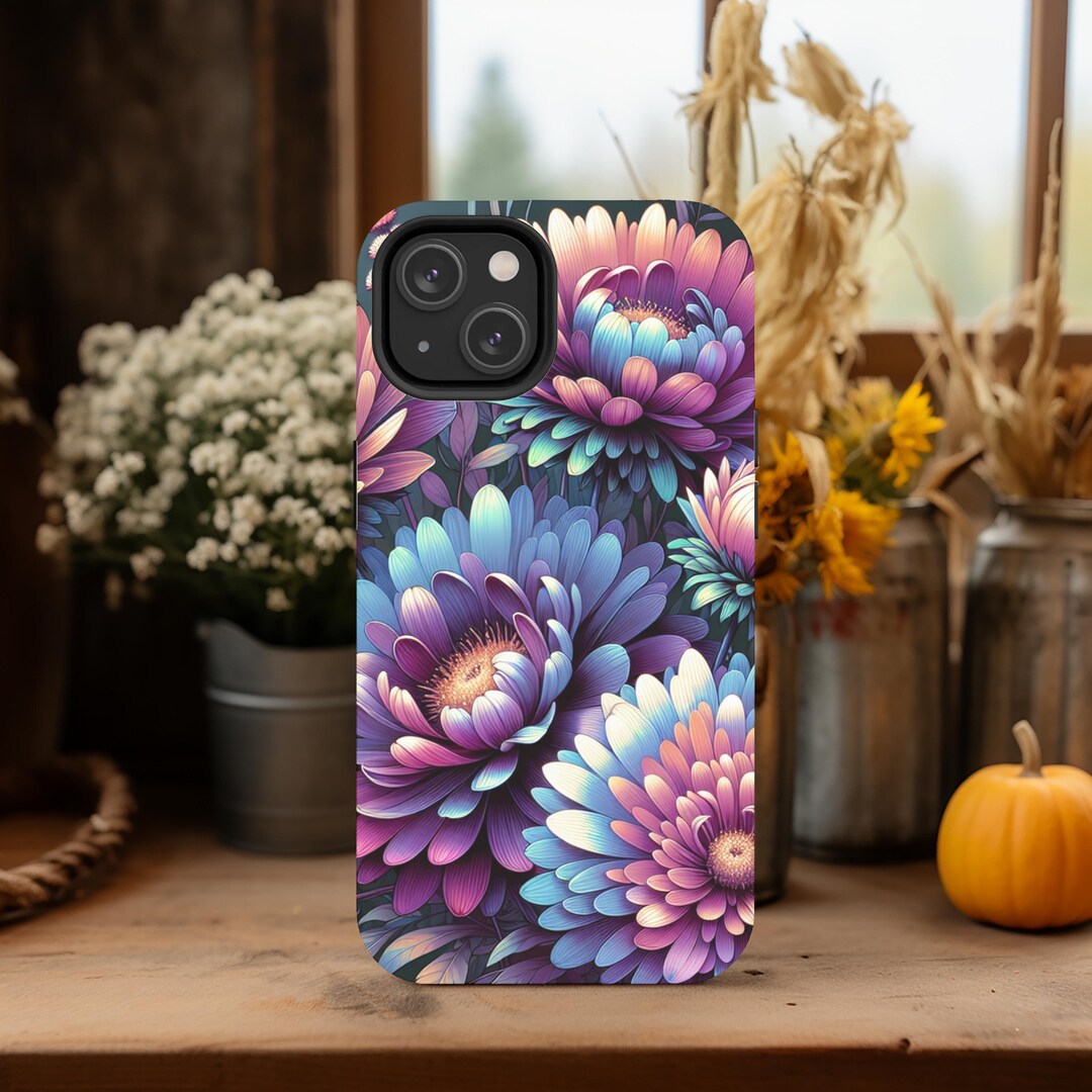 Birth Flower Phone Case: September Aster Wildflower Design - Etsy