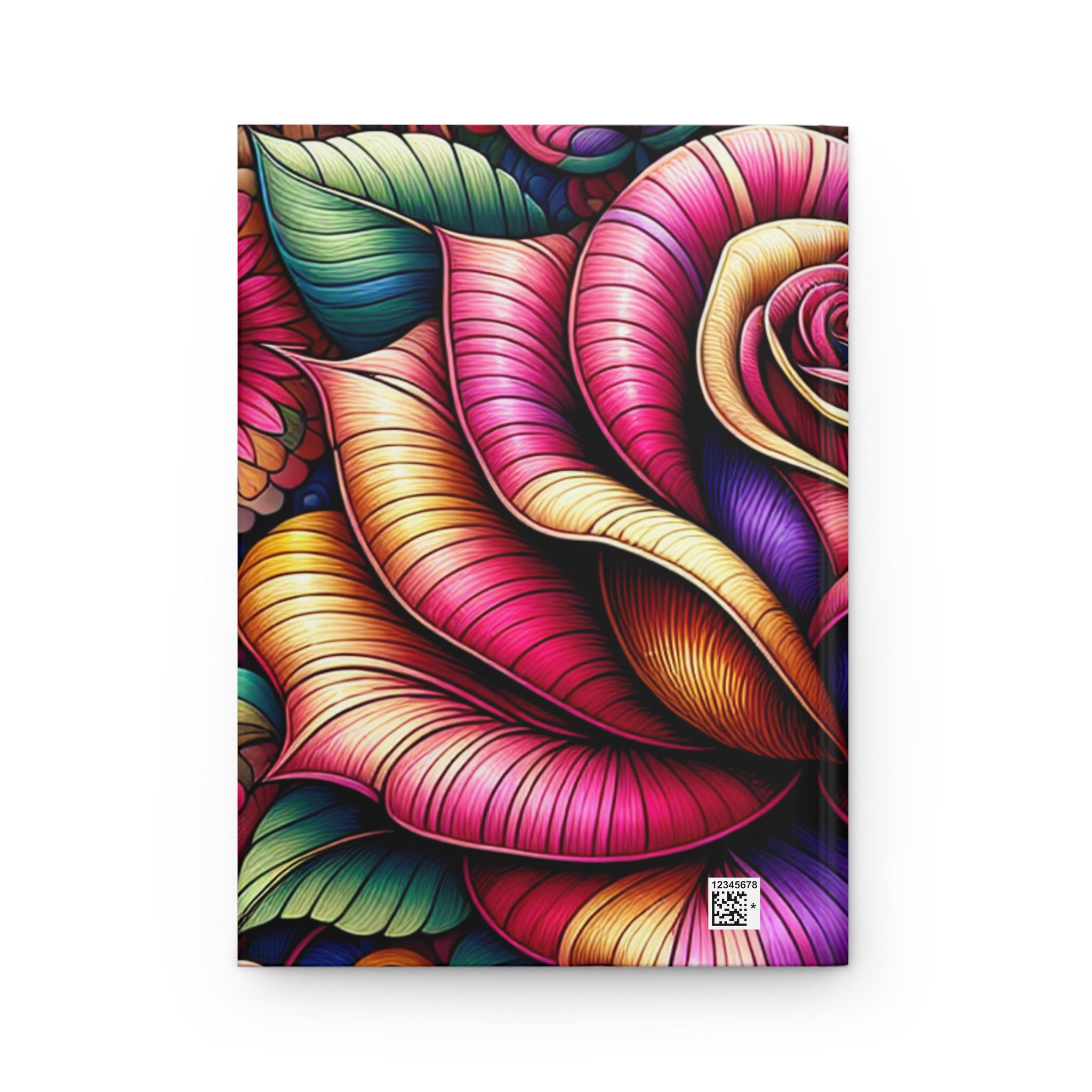 Personalized Birth Flower Notebook, Birth Month Journal, Custom Rose ...