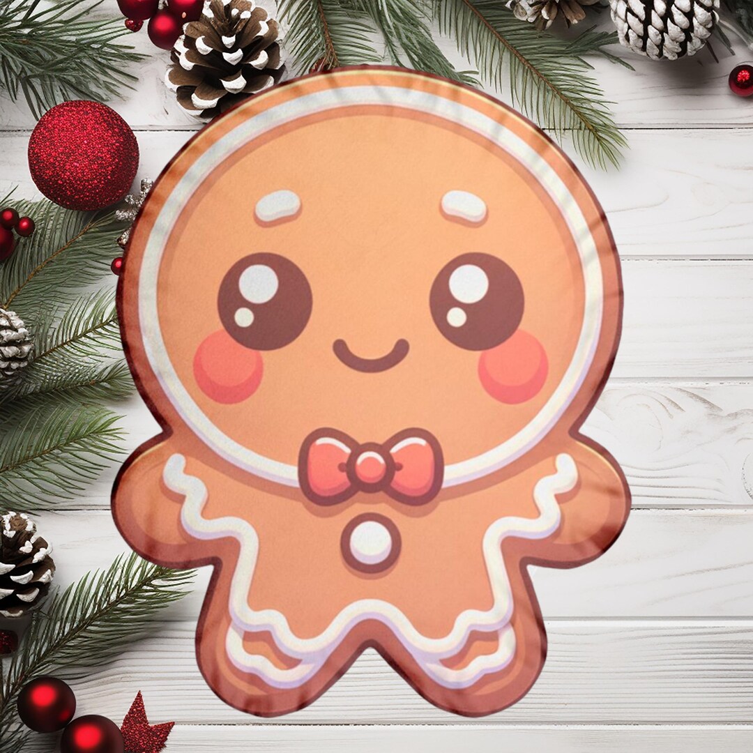Gingerbread Boy Christmas Pillow: Holiday Decor, Kid's Gift - Etsy
